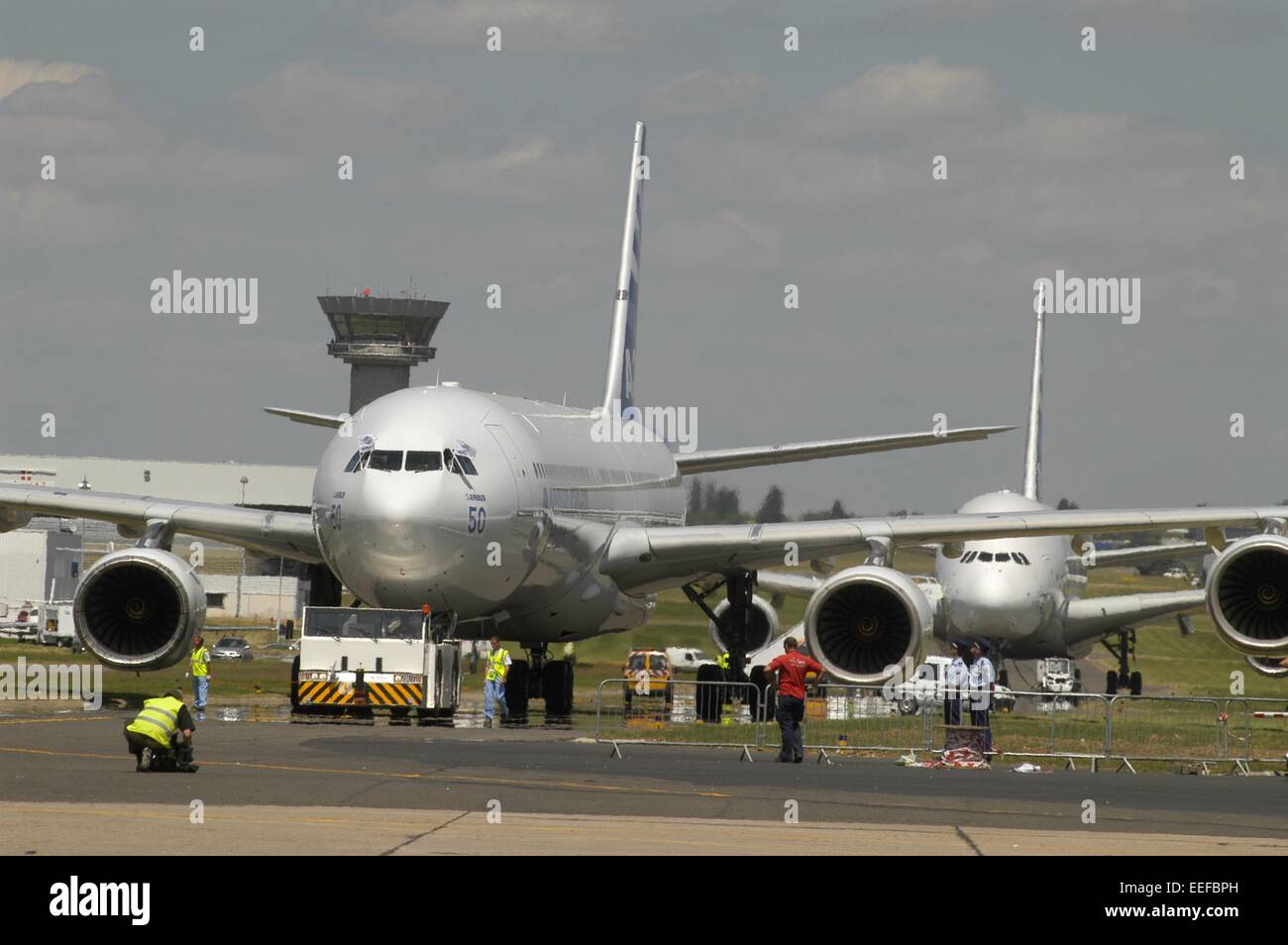 Airbus 340/600 airliner Stock Photo - Alamy