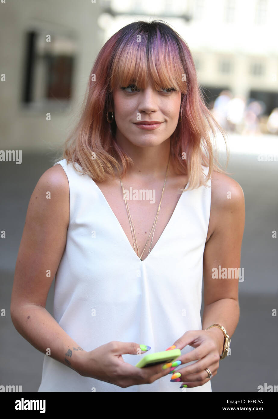 Lilly Allen outside BBC Radio 1 Featuring: Lilly Allen Where: London ...