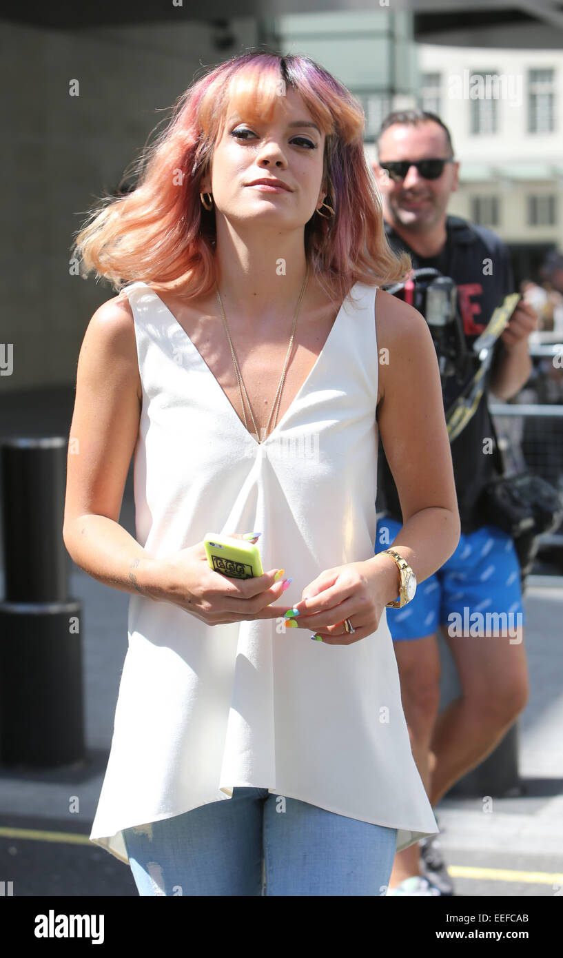 Lilly Allen outside BBC Radio 1 Featuring: Lilly Allen Where: London ...