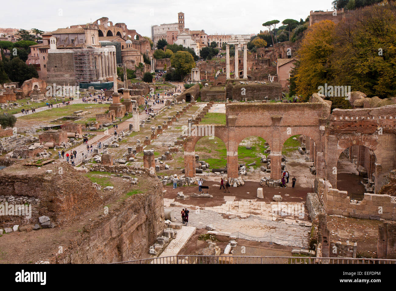 Forum Romanum. Monuments of Rome Stock Photo - Alamy