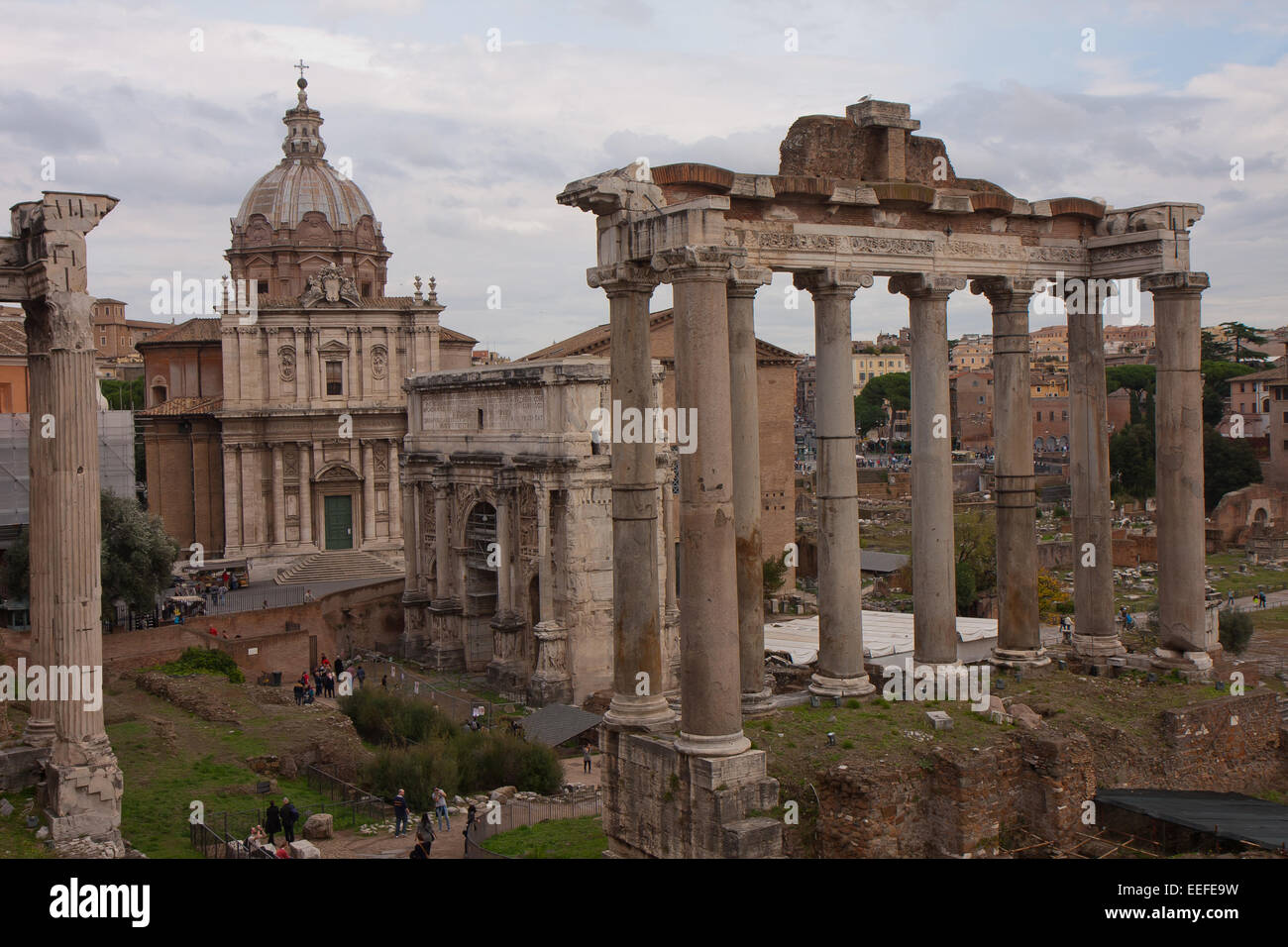 Forum Romanum. Monuments of Rome Stock Photo - Alamy