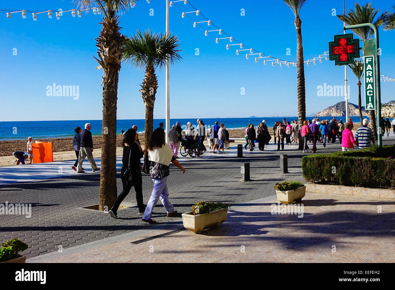 Benidorm, Costa Blanca, Spain, Europe. Saturday January 17th 2015. The ...