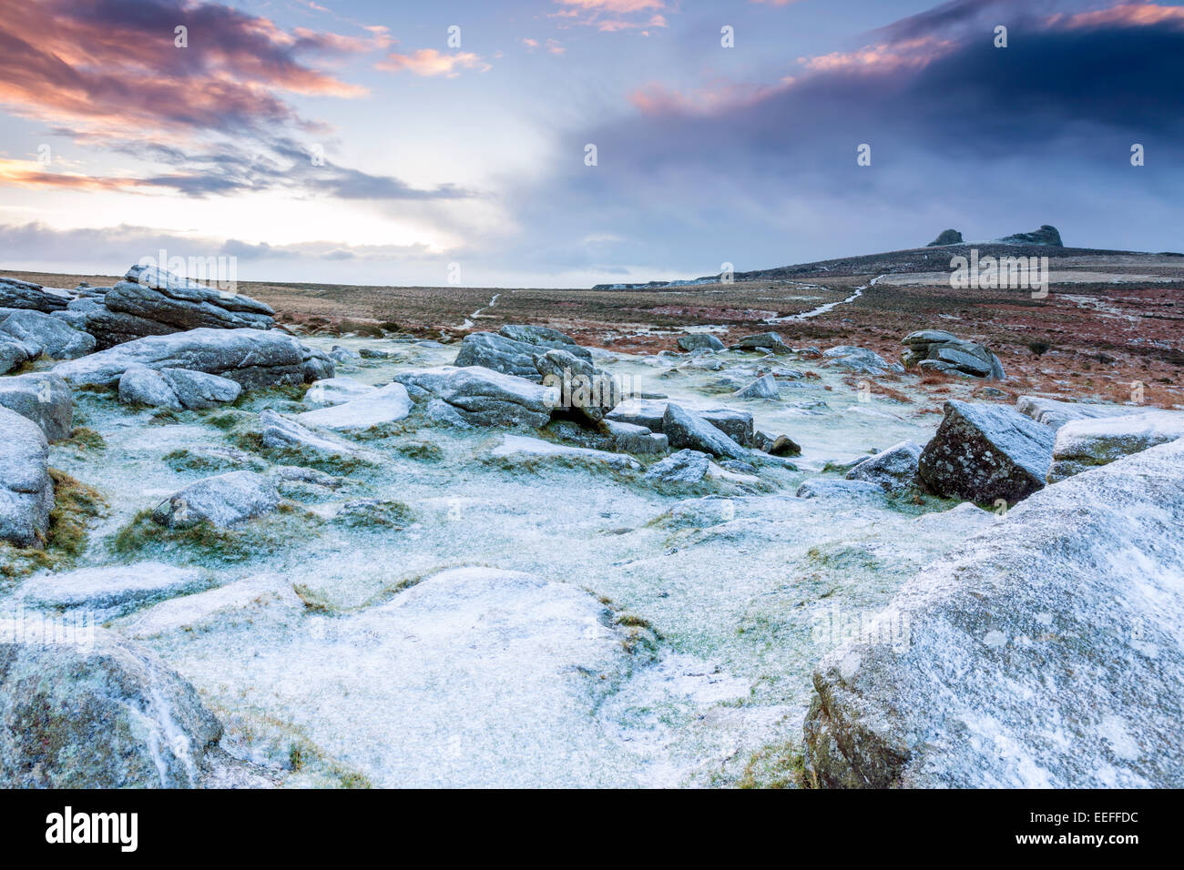 Dartmoor National Park, Devon, UK. 17th Jan, 2015. View towards Haytor ...