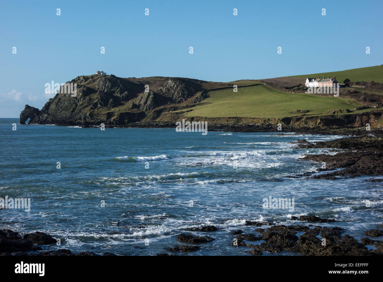 View to Prawle Point, South Devon, the most southerly point in Devon ...