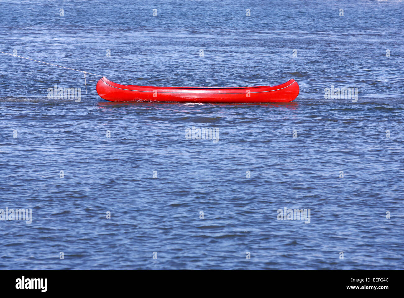 Red kayak in the river Stock Photo - Alamy