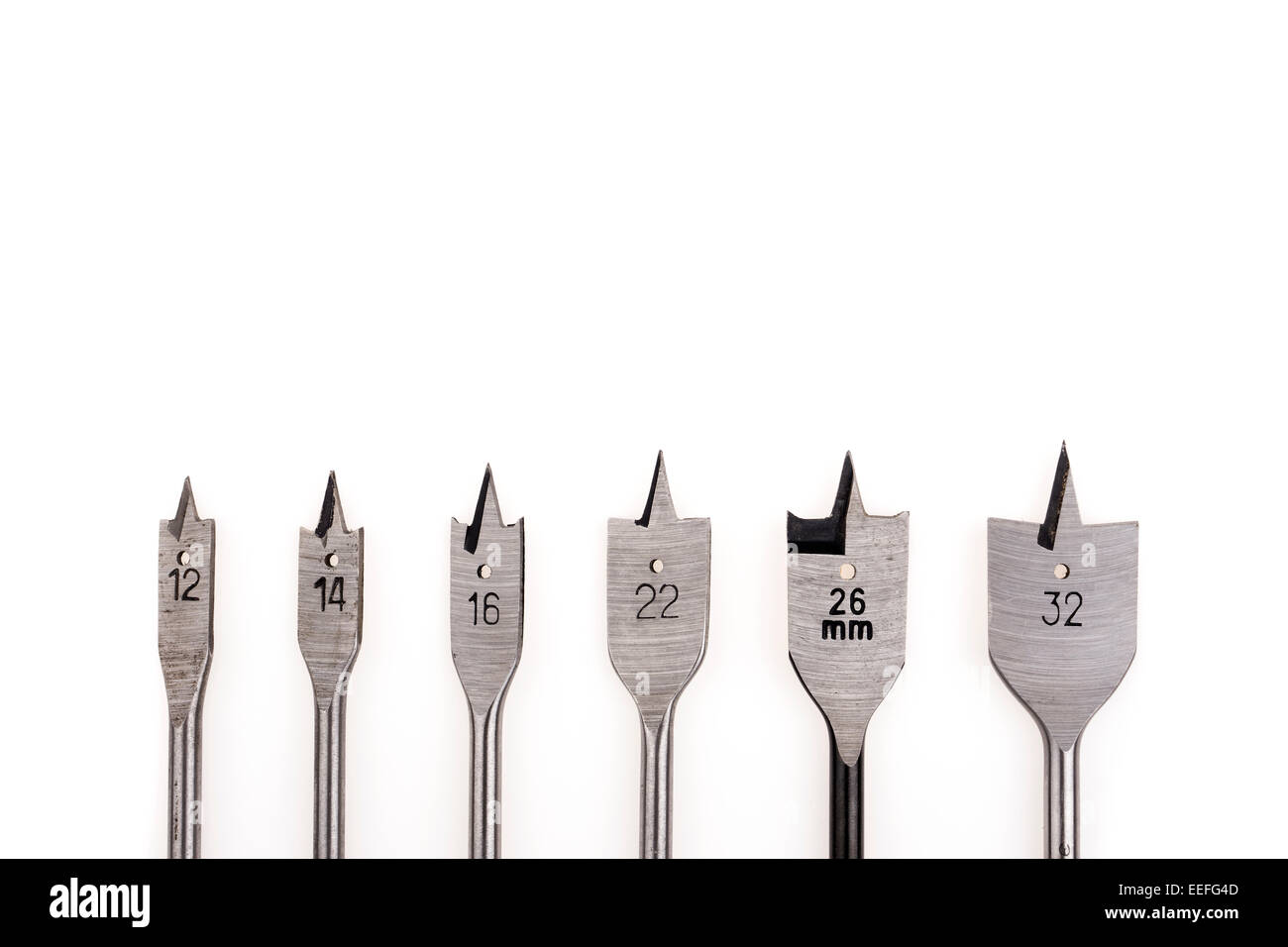 Set of flat wood bits on white Stock Photo - Alamy