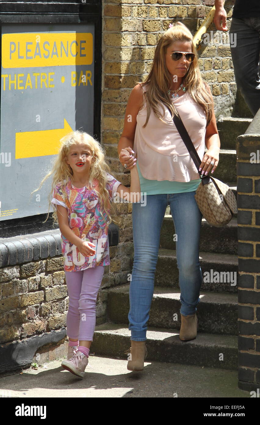 Katie Price and her daughter Princess Tiiaami seen leaving FUBAR Radio ...
