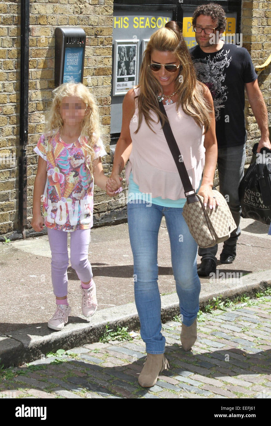 Katie Price and her daughter Princess Tiiaami seen leaving FUBAR Radio ...