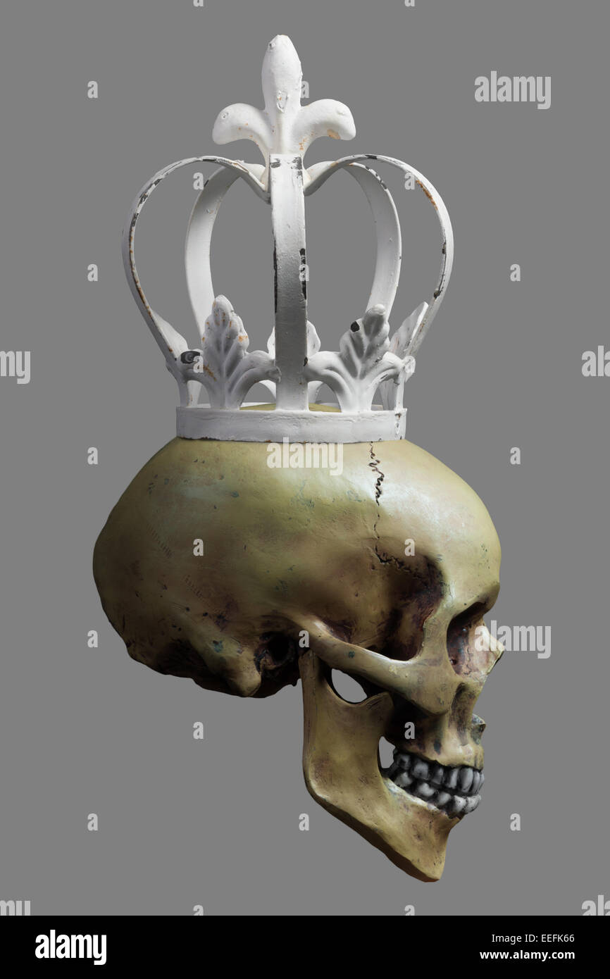 Skull on crown hi-res stock photography and images - Alamy
