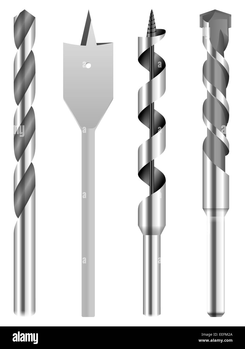 Drill bit on a white background Stock Photo - Alamy