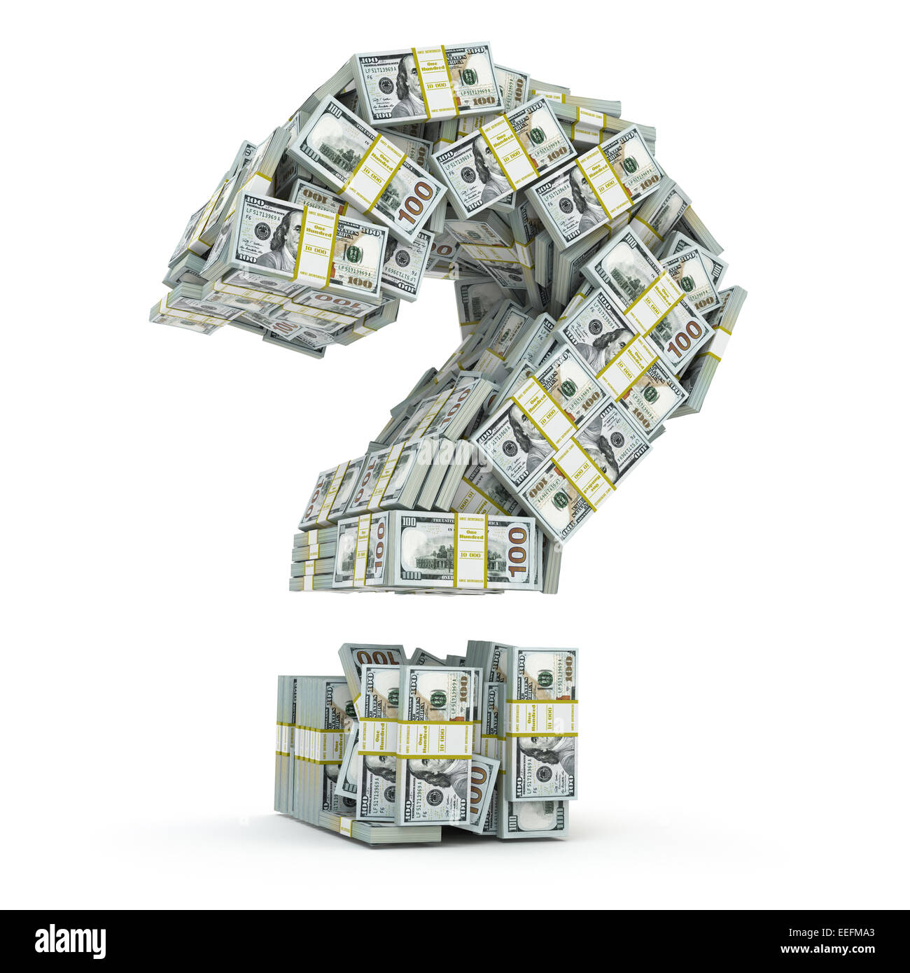 Dollar question mark 3d white hi-res stock photography and images - Alamy