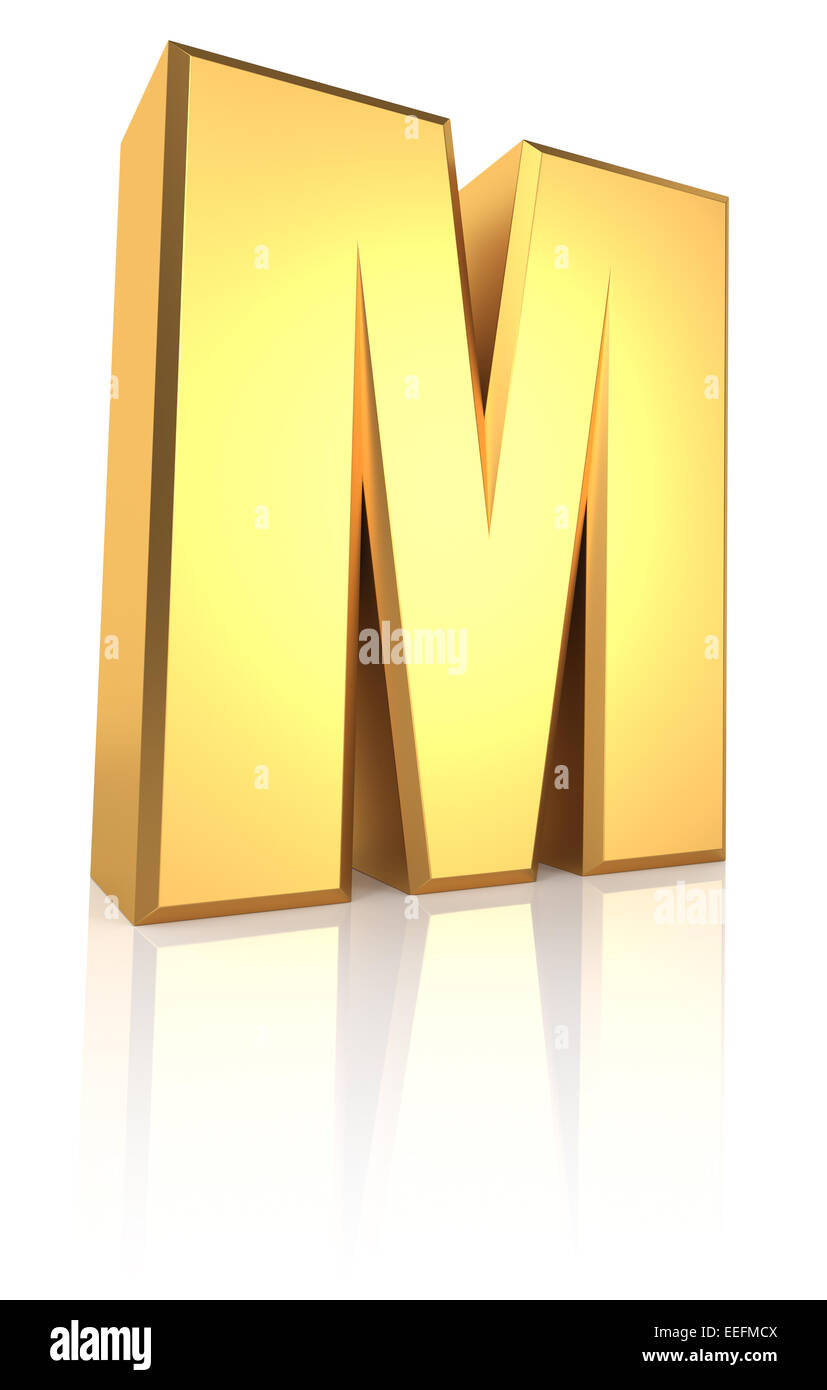 Gold letter m hi-res stock photography and images - Alamy