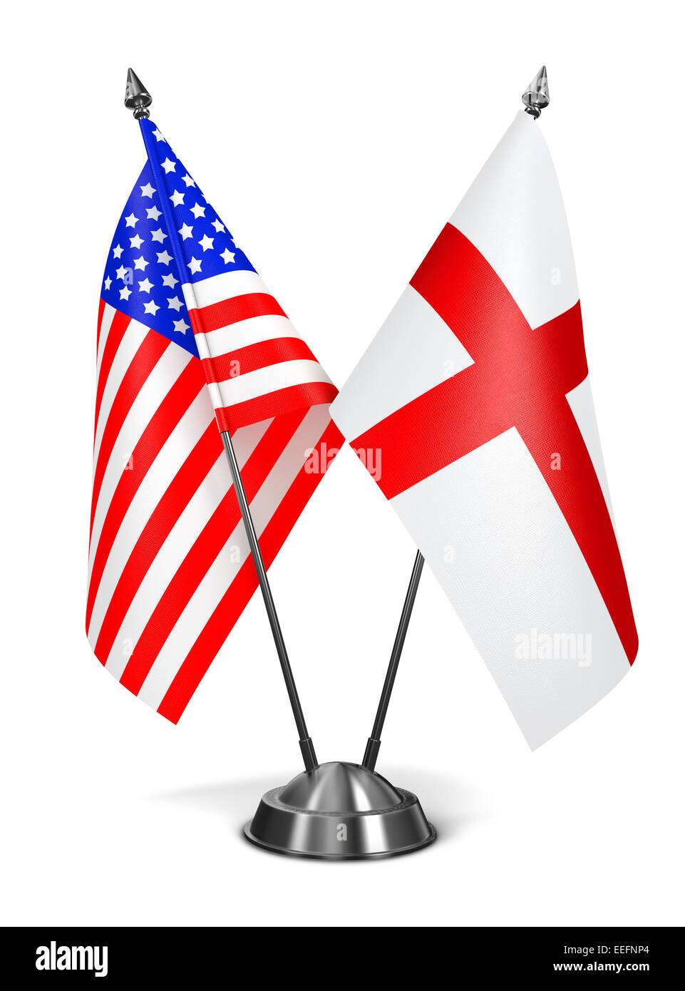 USA and England - Miniature Flags Stock Photo - Alamy