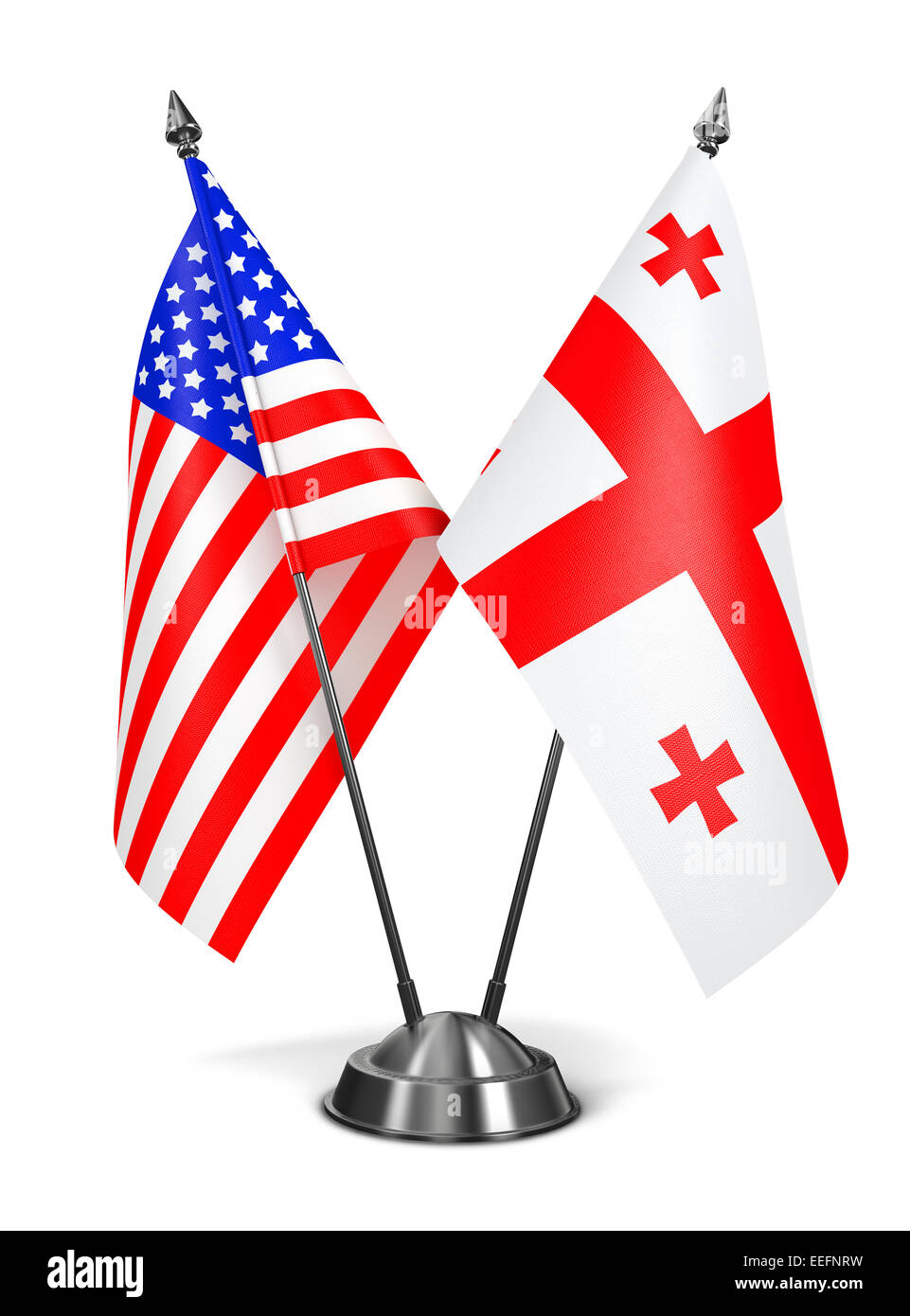 USA and Georgia - Miniature Flags Stock Photo - Alamy
