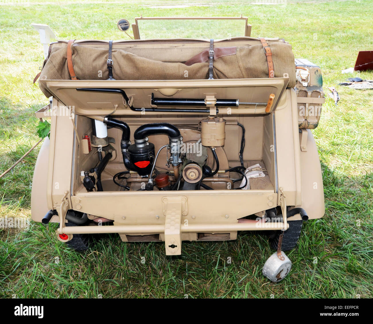 Engine view of World War II era German light utility vehicle Stock ...