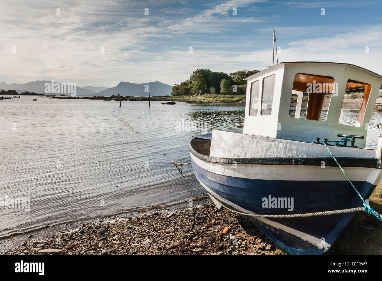 Fishing boat at Ardvasar on the Isle of Skye in Scotland Stock Photo ...