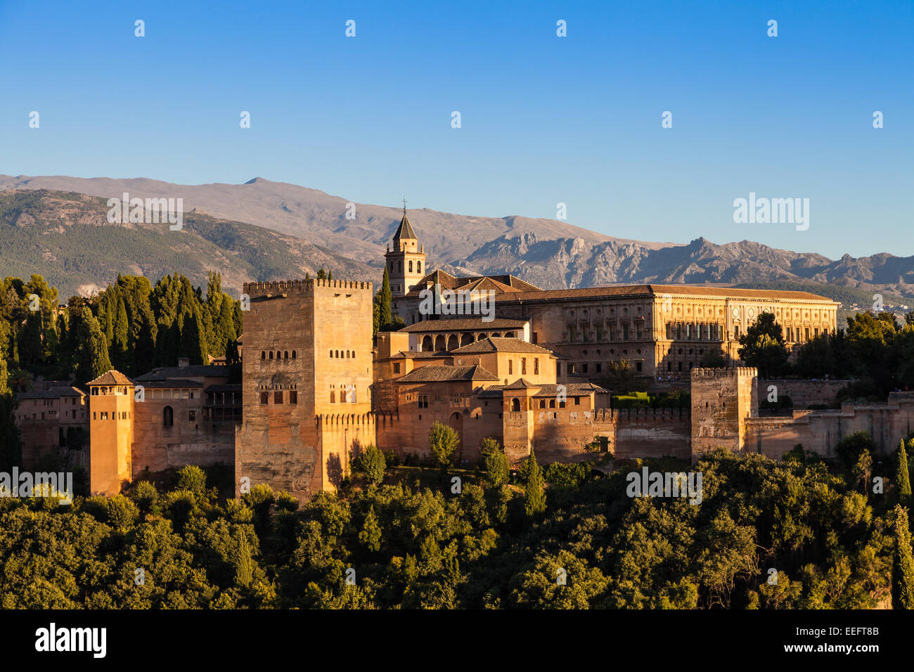 Famous Alhambra Royal Palace (UNESCO heritage) from the view point in ...