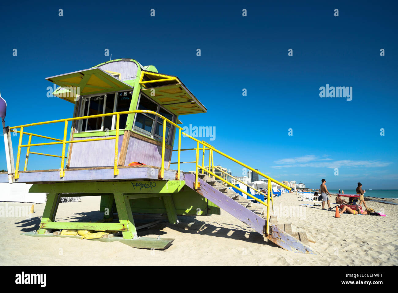 South Beach Lifeguard Station, Miami, USA Stock Photo - Alamy