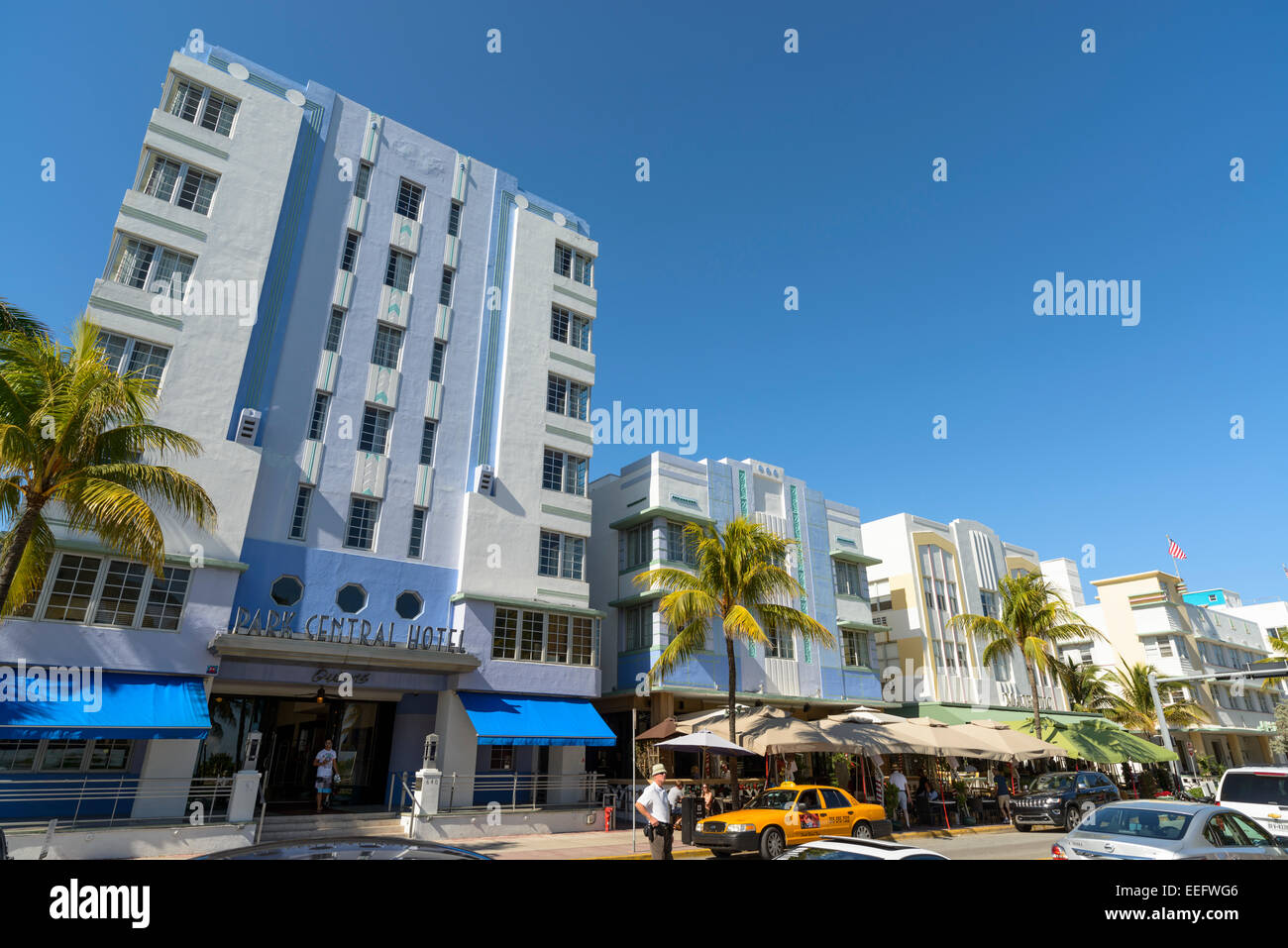 Hotels on Ocean Drive, Miami, Florida Stock Photo - Alamy