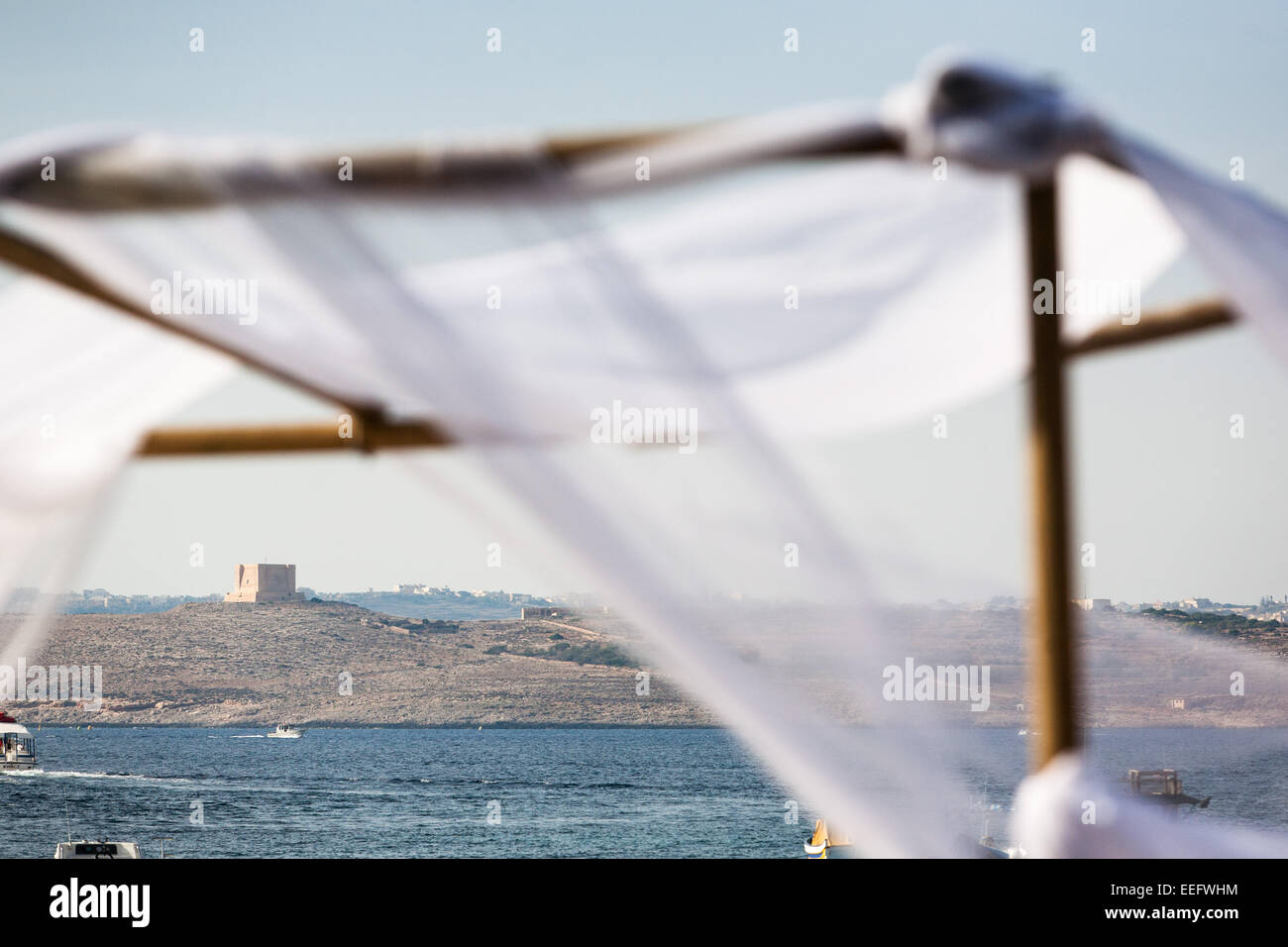 Beach Wedding ceremony set up at Hola Beach, Malta Stock Photo - Alamy