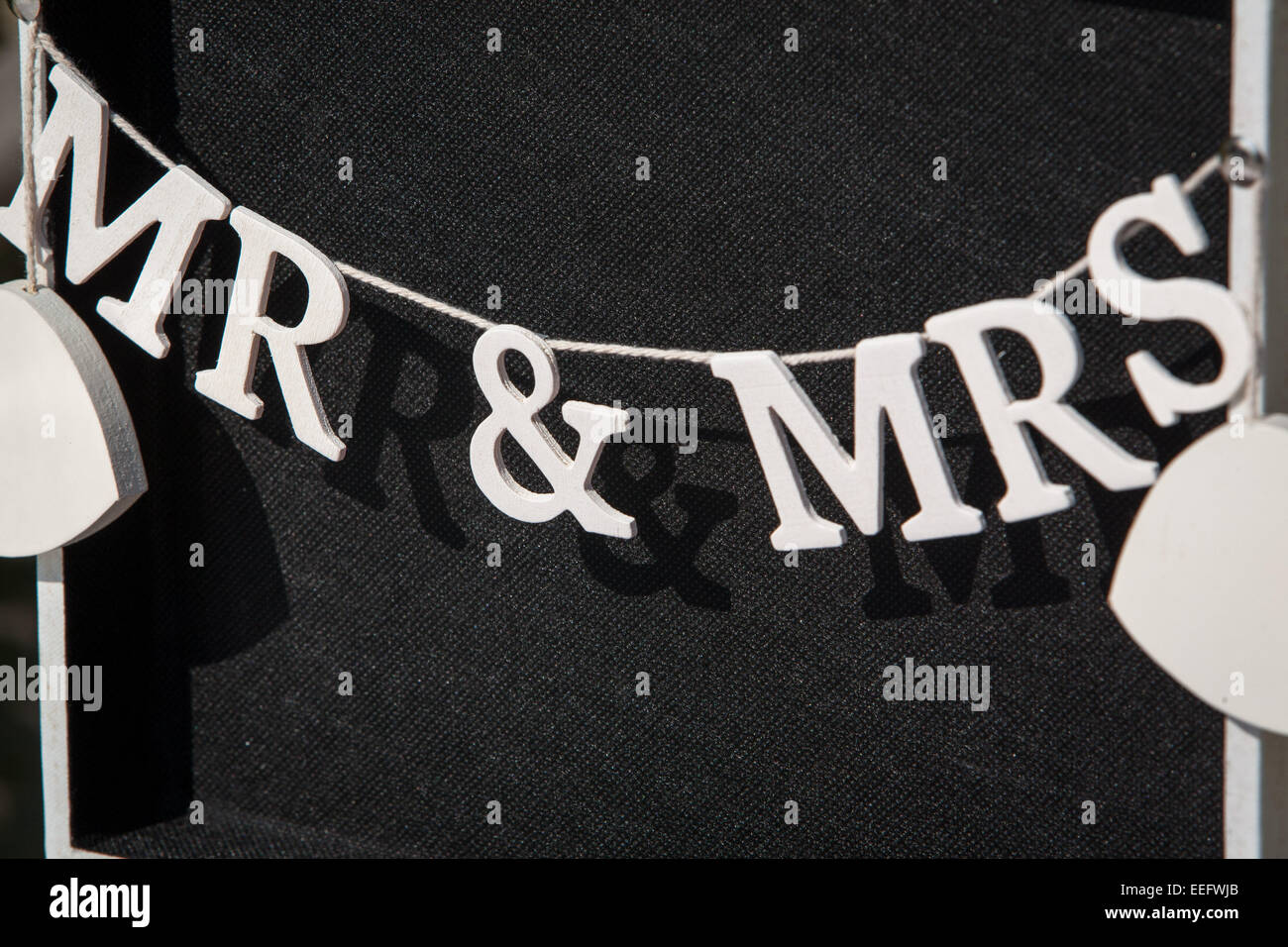 'Mr & Mrs' sign Stock Photo - Alamy