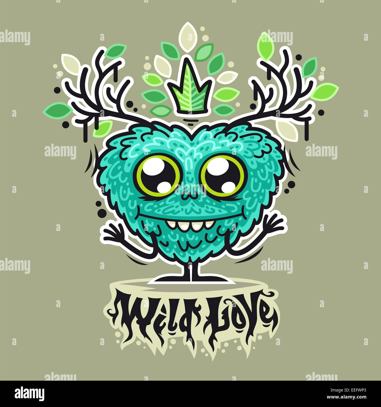 Cute Wild Love Monster Stock Photo - Alamy