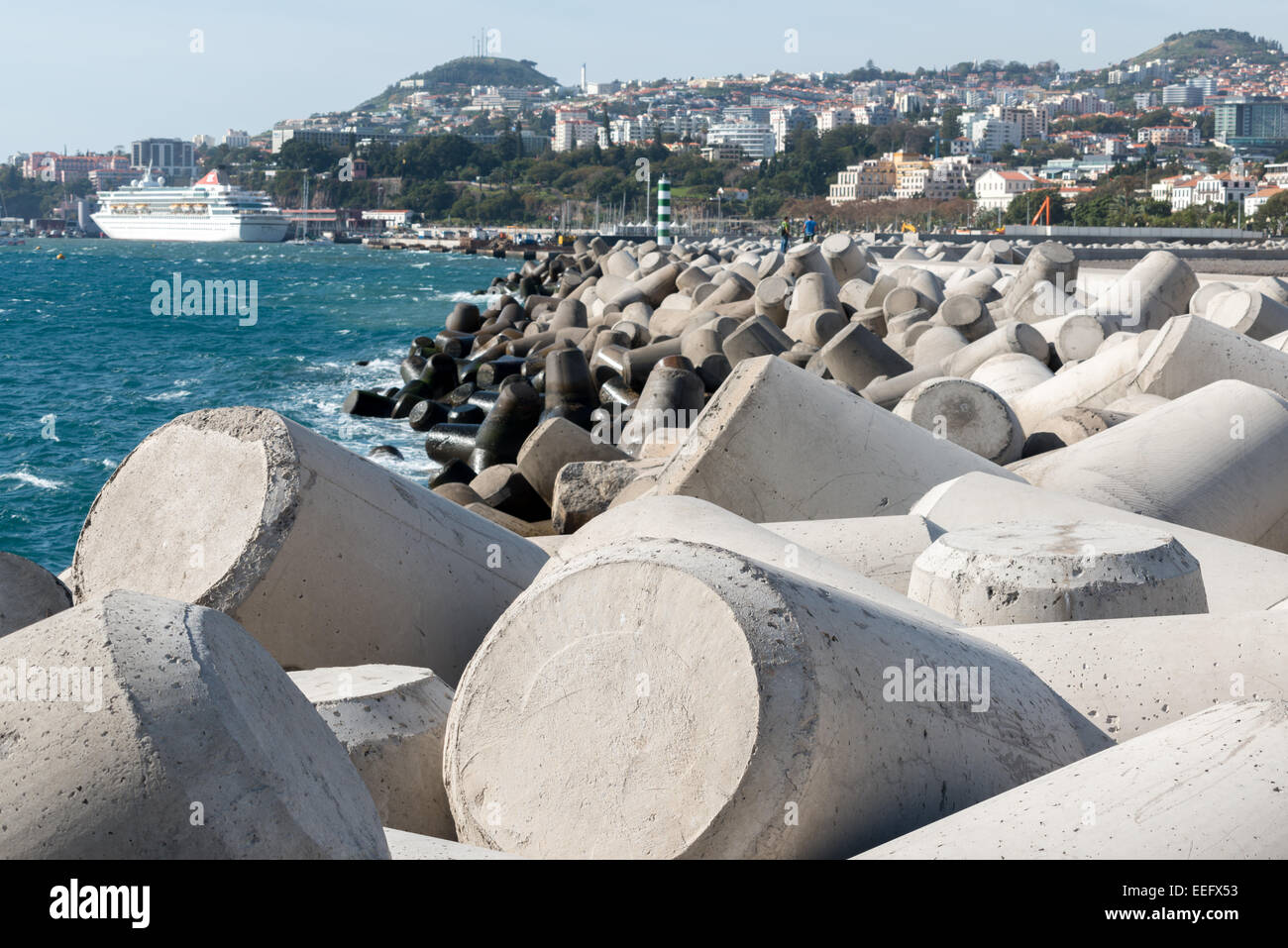 Barrier at the port Stock Photo - Alamy