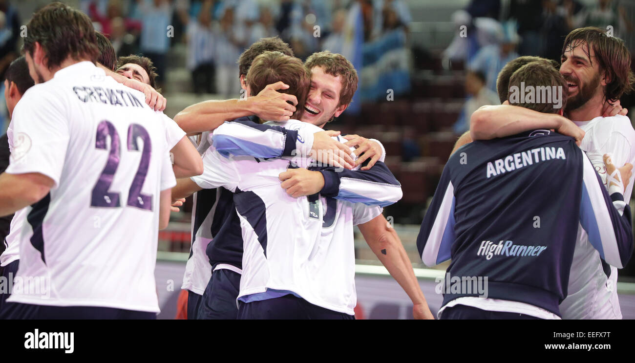 Team Argentina reacts after the match during the men's Handball World ...