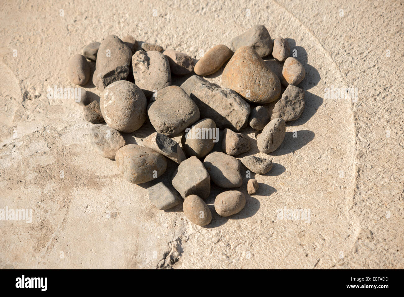 Stones in heart shape Stock Photo - Alamy