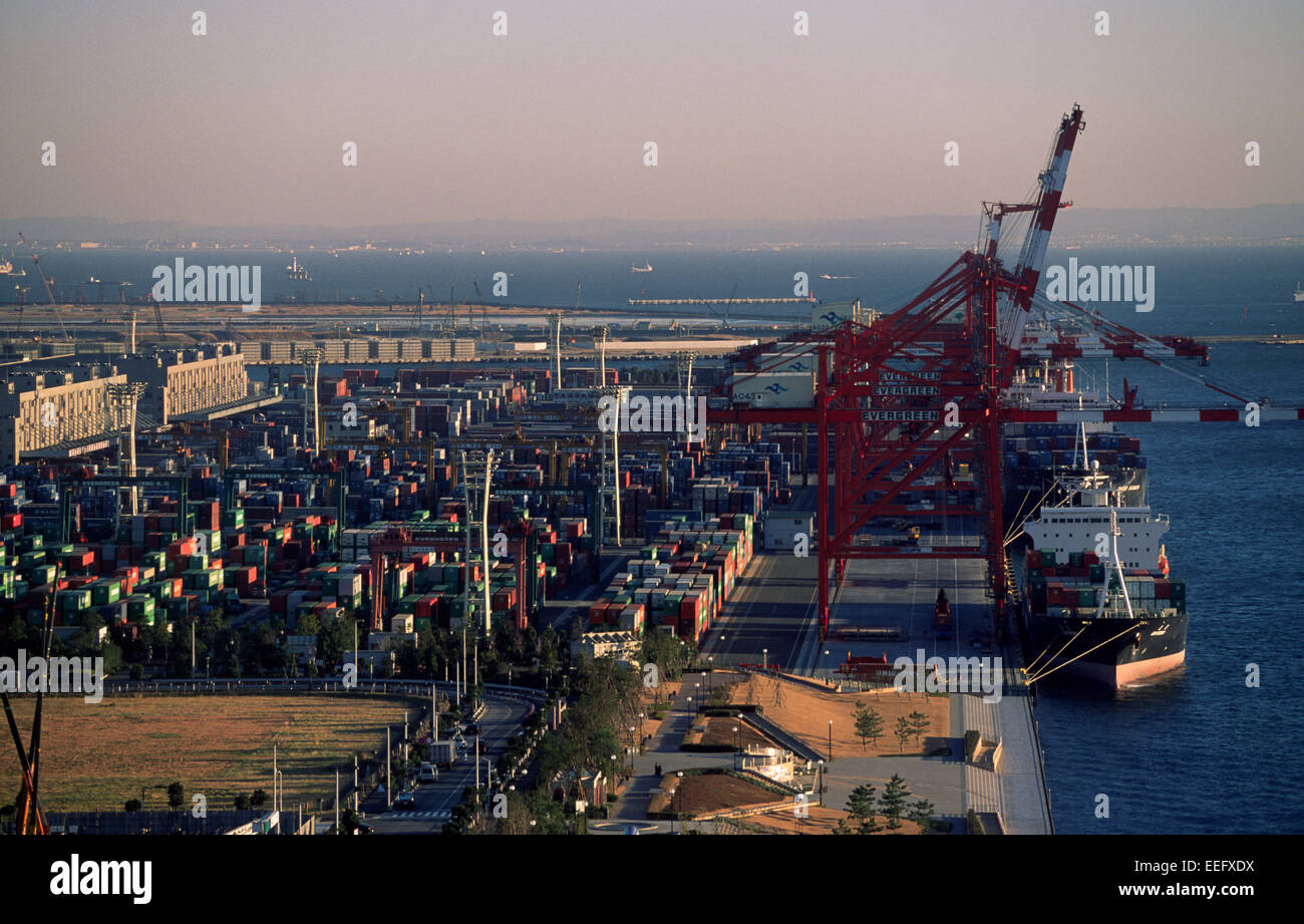 Japan, Tokyo, Odaiba, port, containers Stock Photo - Alamy