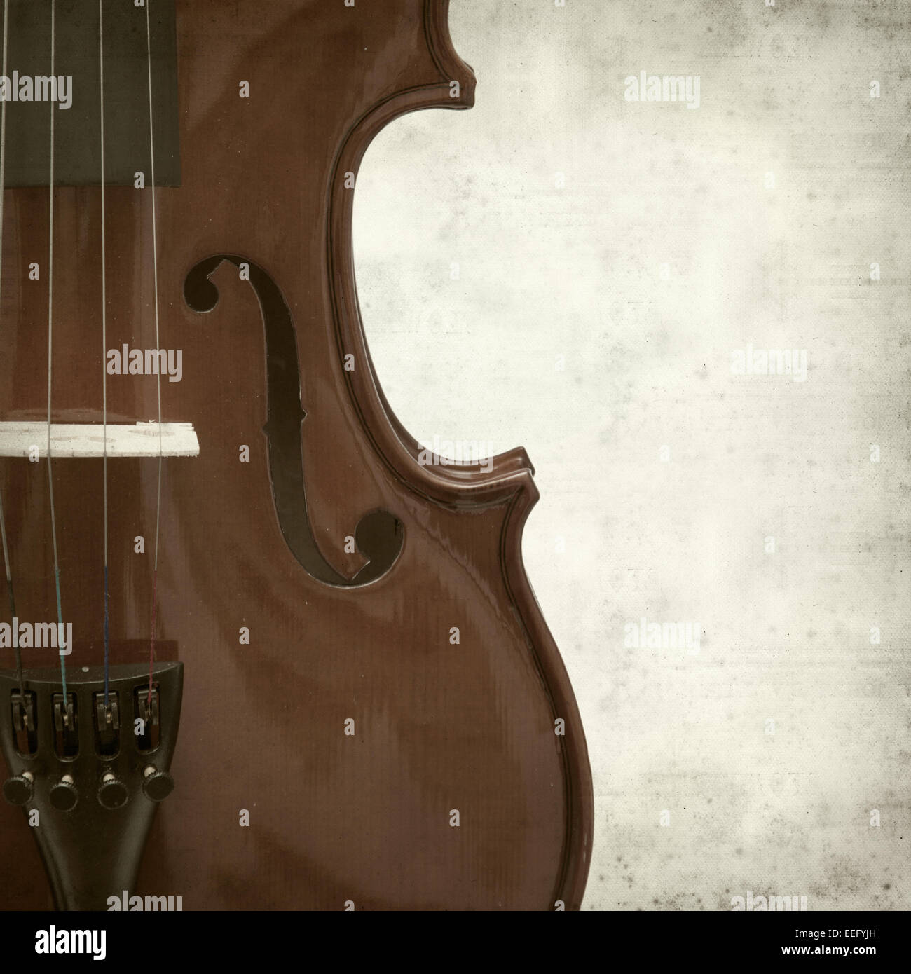 textured old paper background with violin Stock Photo - Alamy