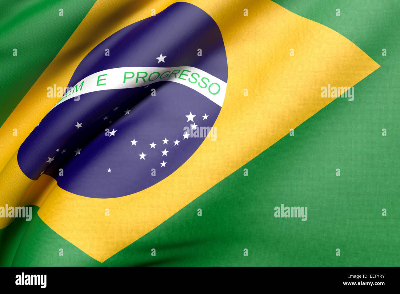 3d rendering of a brazil flag Stock Photo - Alamy