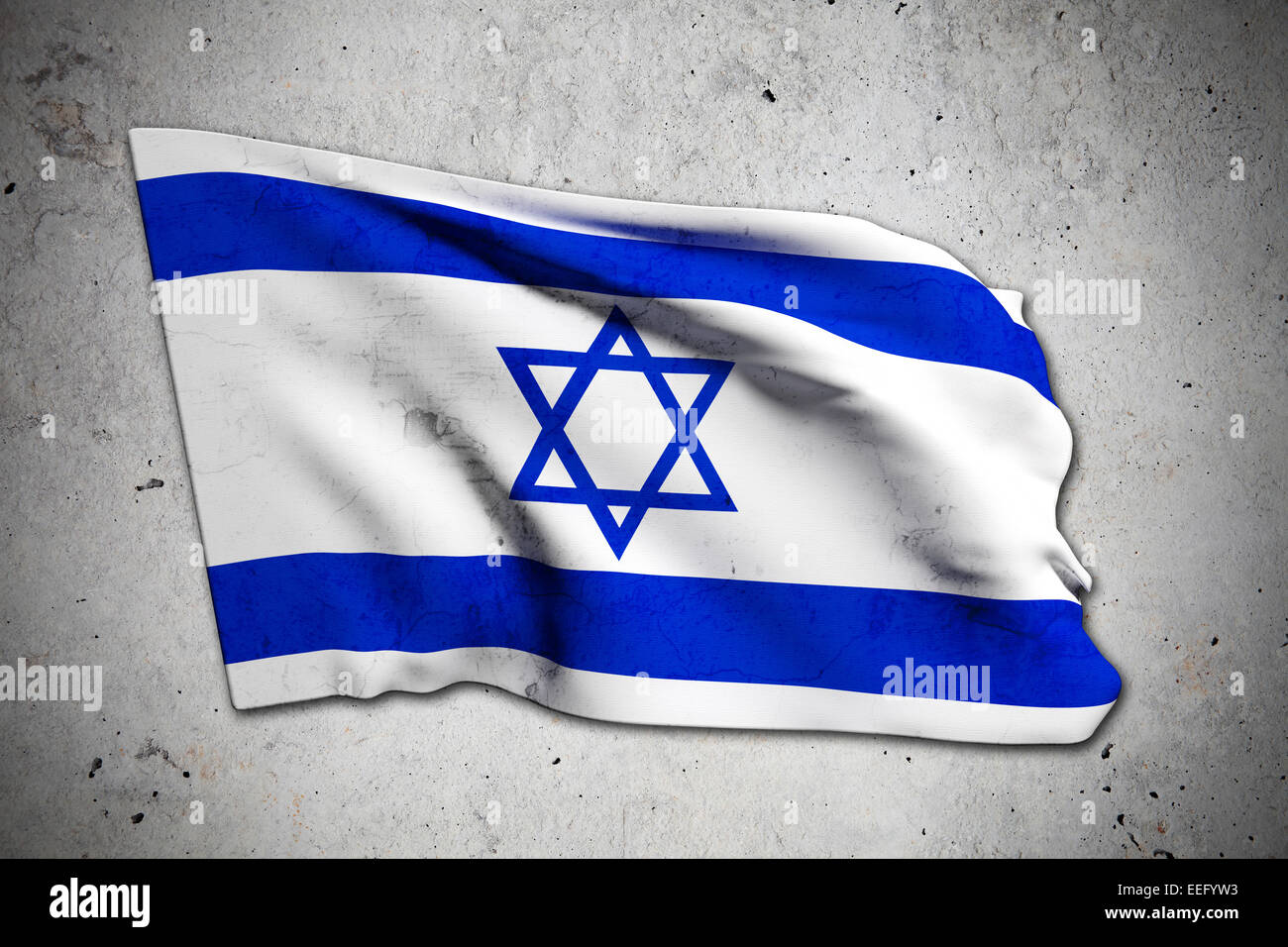 3d rendering of an old Israel flag Stock Photo - Alamy