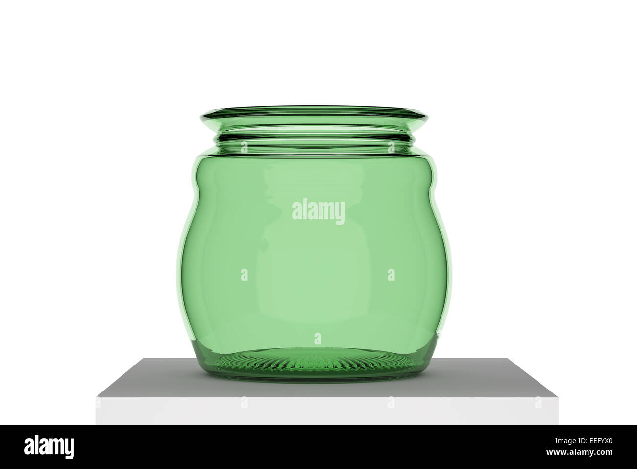 3d rendering of an empty glass pot Stock Photo - Alamy