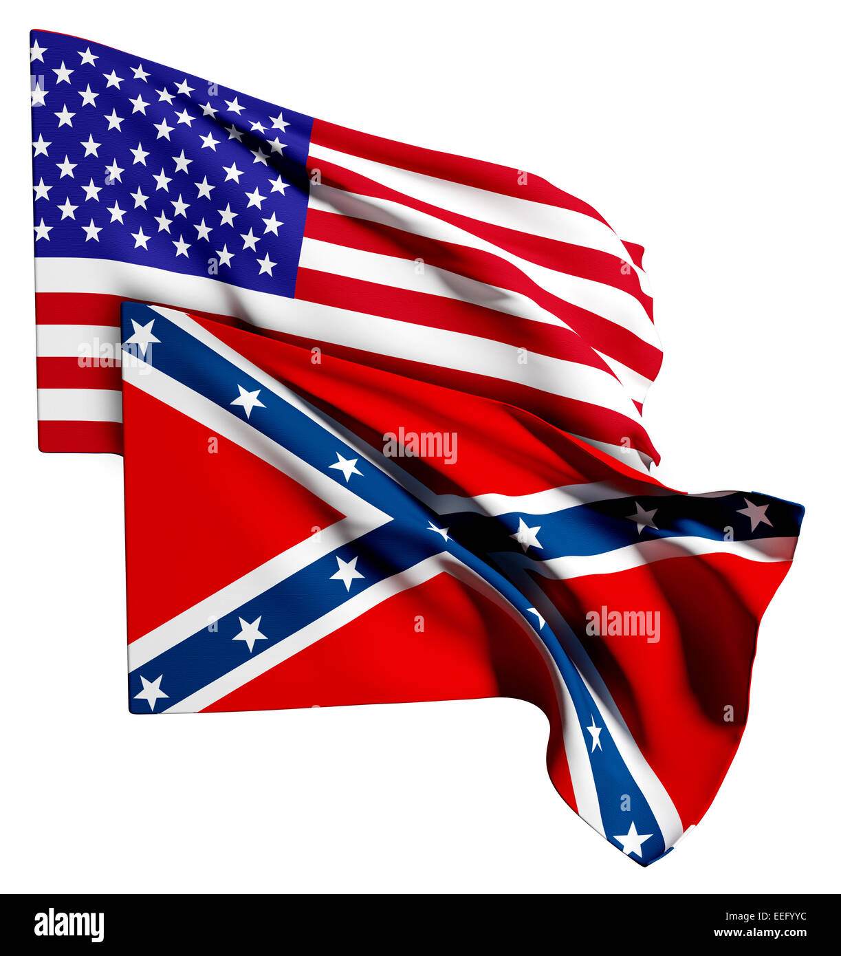 Civil war flags north south hi-res stock photography and images - Alamy