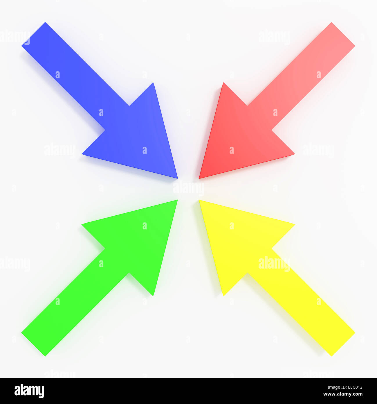 3d rendering of some colored arrows Stock Photo - Alamy