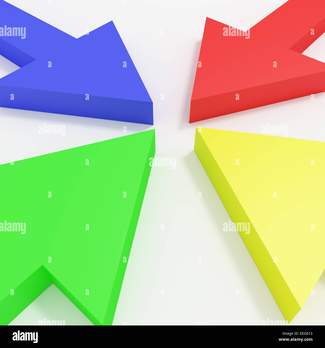 3d rendering of some colored arrows Stock Photo - Alamy