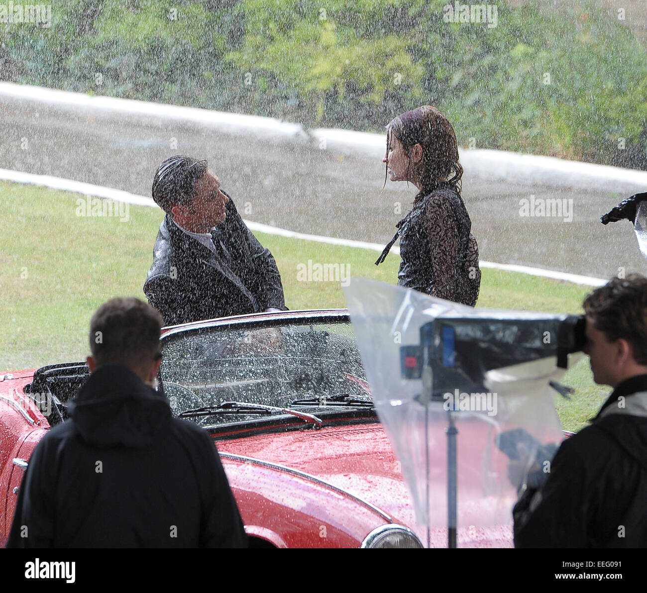 Tom Hardy films scenes for his new film 'Legend' on the Cedra Court ...