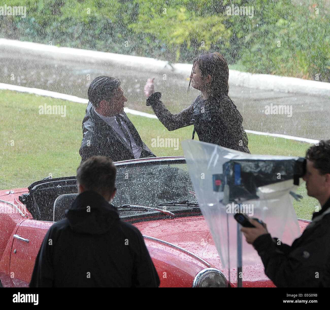 Tom Hardy films scenes for his new film 'Legend' on the Cedra Court ...