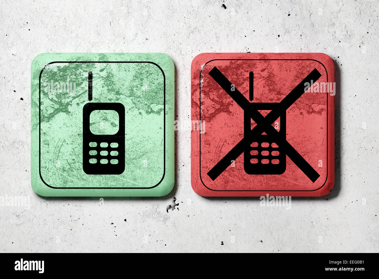 3d rendering of a dirty phone symbol Stock Photo - Alamy