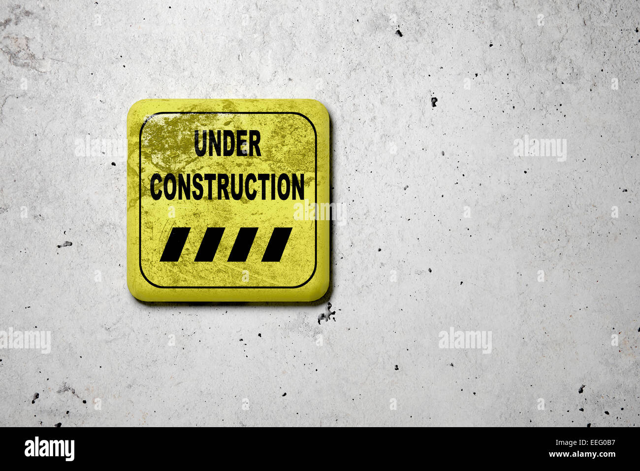 3d rendering of an under construction sign Stock Photo - Alamy