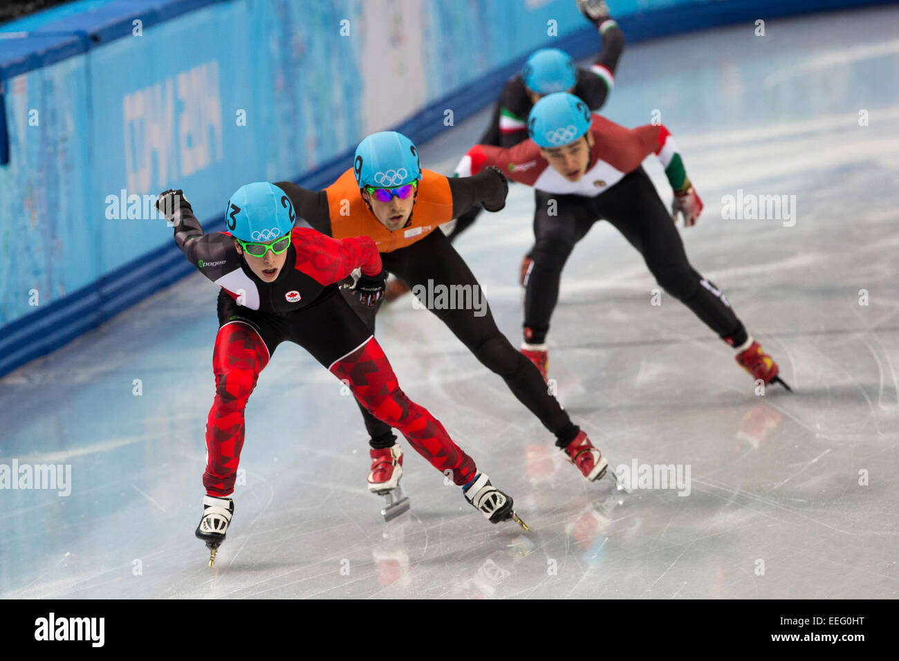 Short Track Speed Skating at the Olympic Winter Games, Sochi 2014 Stock ...
