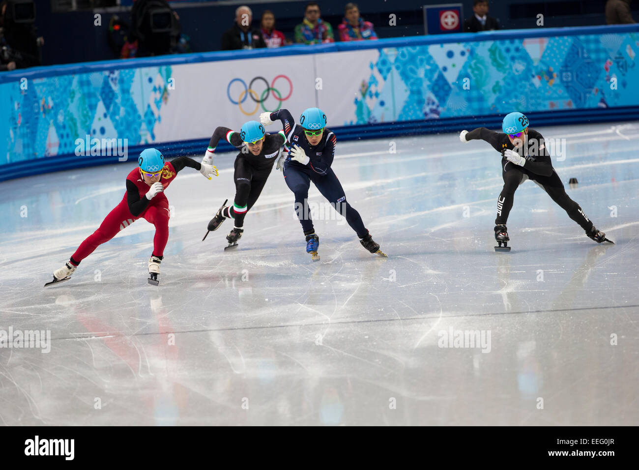 Short Track Speed Skating at the Olympic Winter Games, Sochi 2014 Stock ...