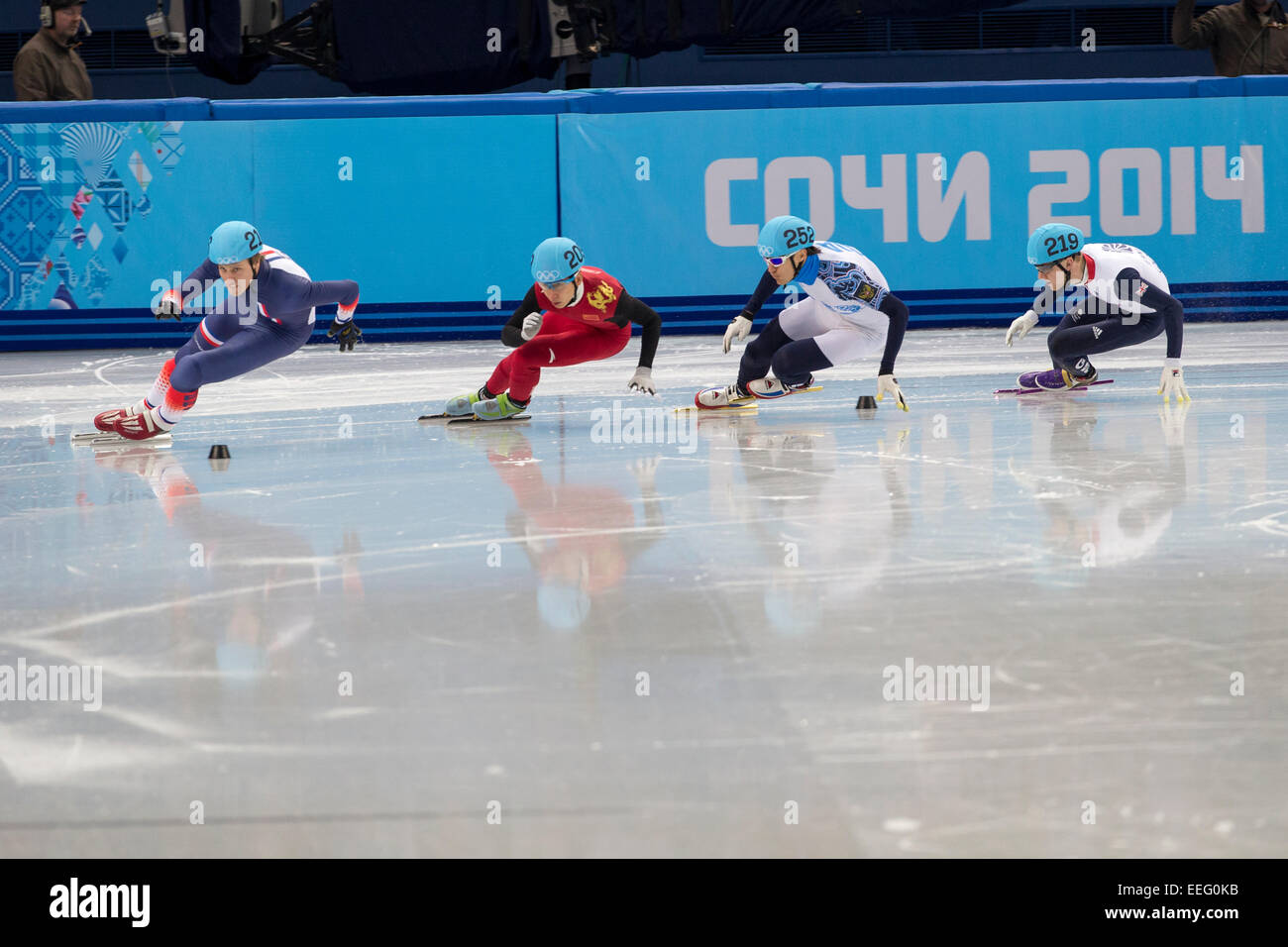 Short Track Speed Skating at the Olympic Winter Games, Sochi 2014 Stock ...
