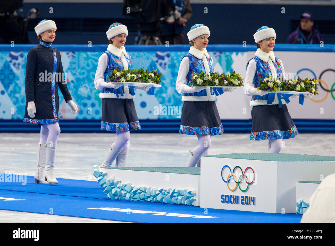 Short Track Speed Skating at the Olympic Winter Games, Sochi 2014 Stock ...
