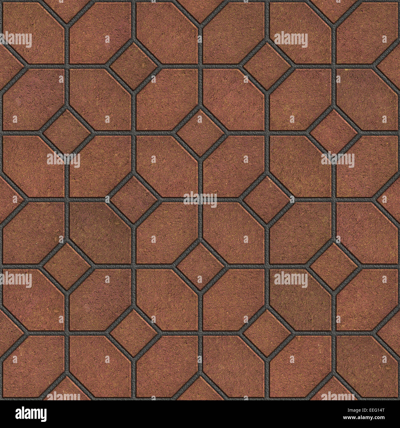 Decorative Figured Brown Pavement Slabs Stock Photo - Alamy