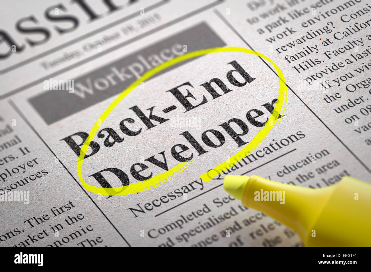 Back end developer hi-res stock photography and images - Alamy