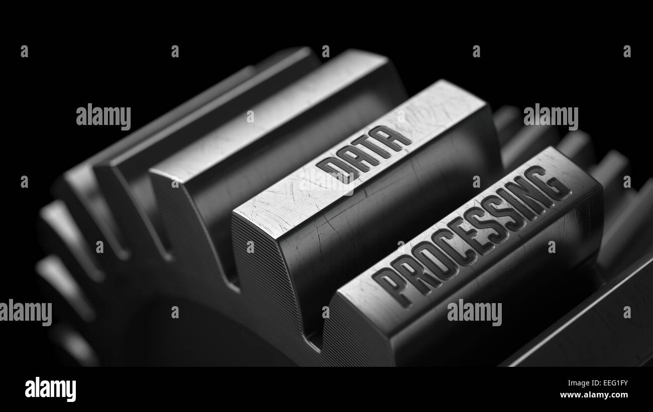 Data Processing on the Metal Gears Stock Photo - Alamy