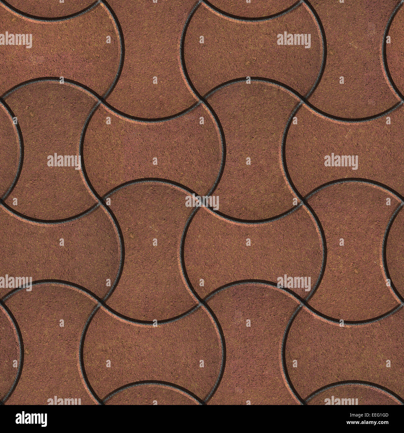 Brown Paving Slabs in the Streamlined Form Stock Photo - Alamy