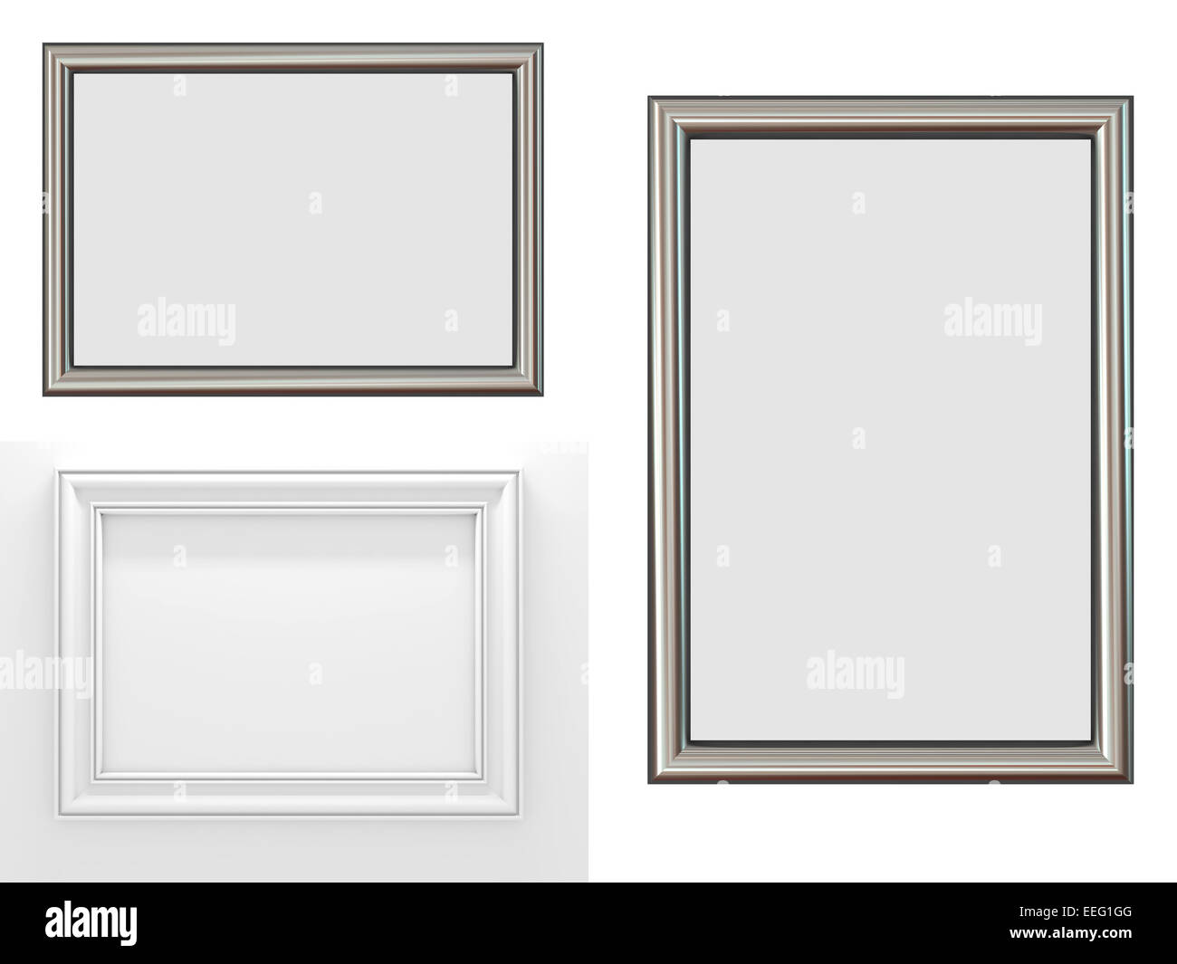 Empty gallery blank frames hi-res stock photography and images - Alamy